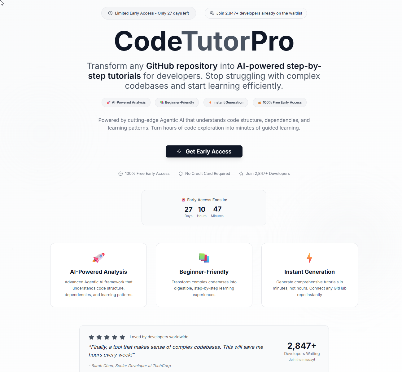 Codetutorpro Transform Github Repos Into Ai Powered Tutorials Free Early Access